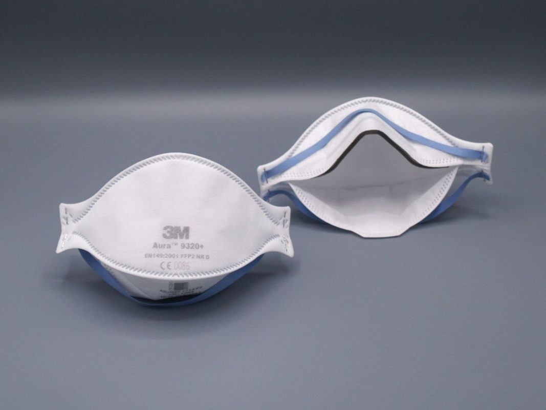 3M 9320+ Aura™ Atemschutzmaske – Faltbar und komfortabel